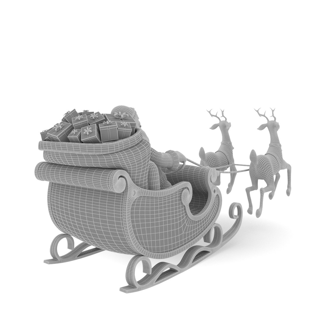 3D Santa Sleigh - TurboSquid 1356613