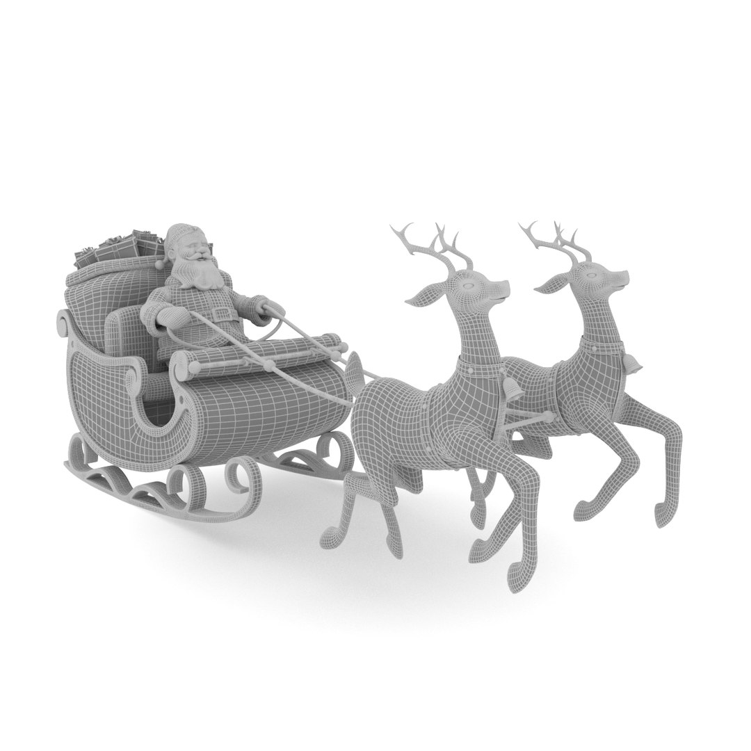 3D Santa Sleigh - TurboSquid 1356613
