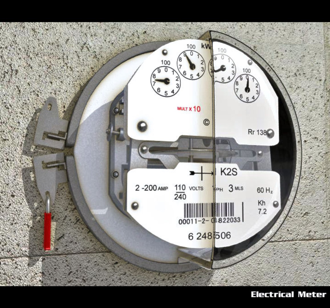 3d Model Electrical Meter
