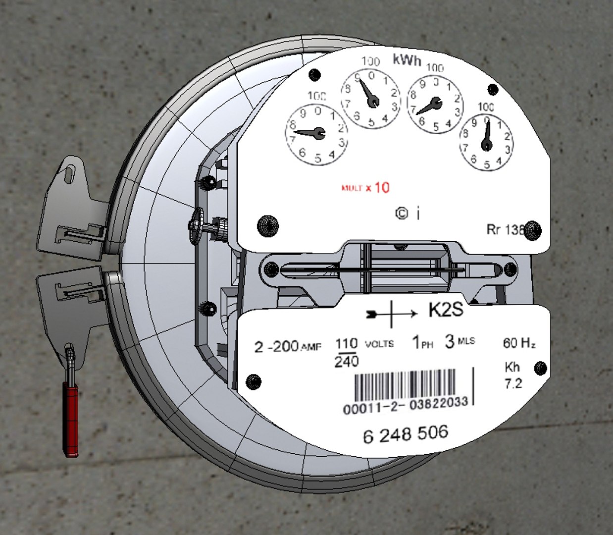 3d Model Electrical Meter