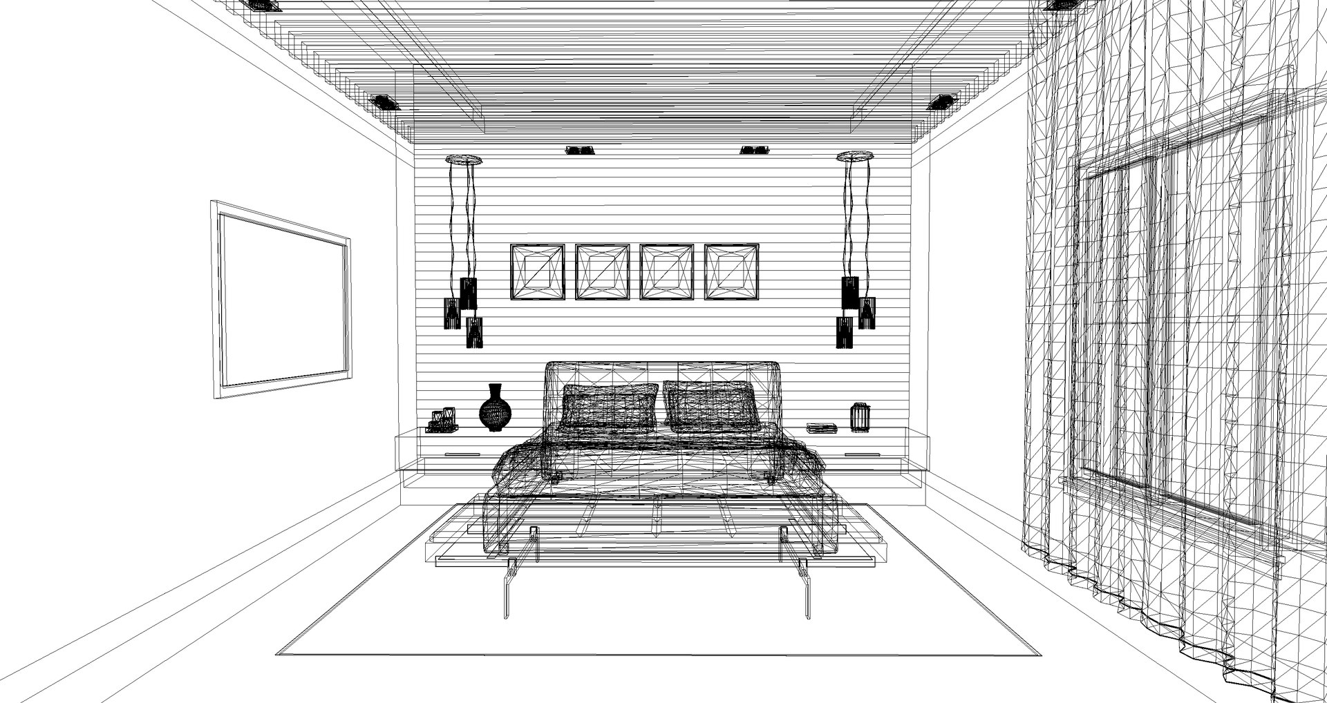 3D Model Modern Bedroom Interior - TurboSquid 2034635
