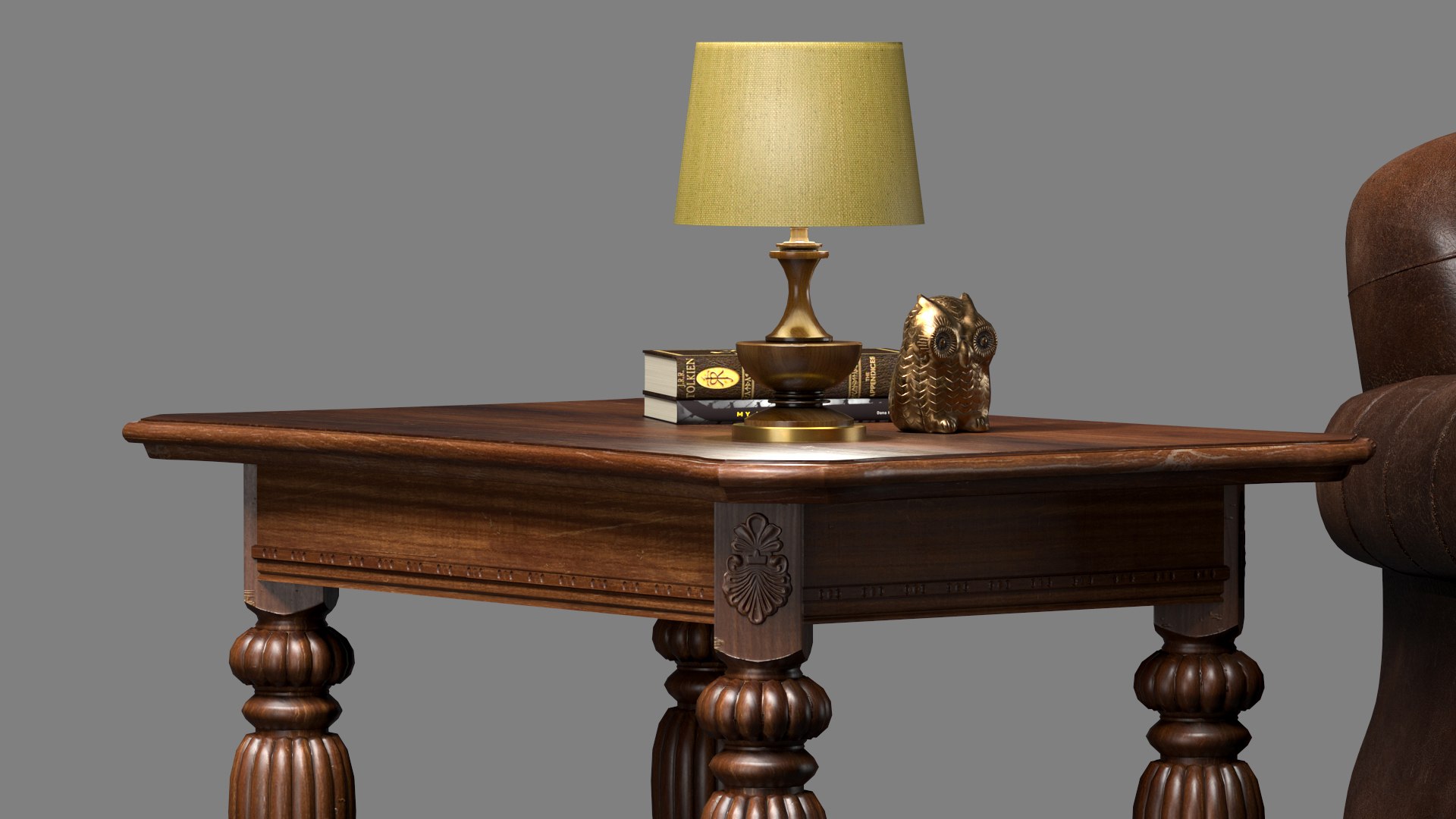 3D Thomas Chesterfield Armchair Antique - TurboSquid 2015152