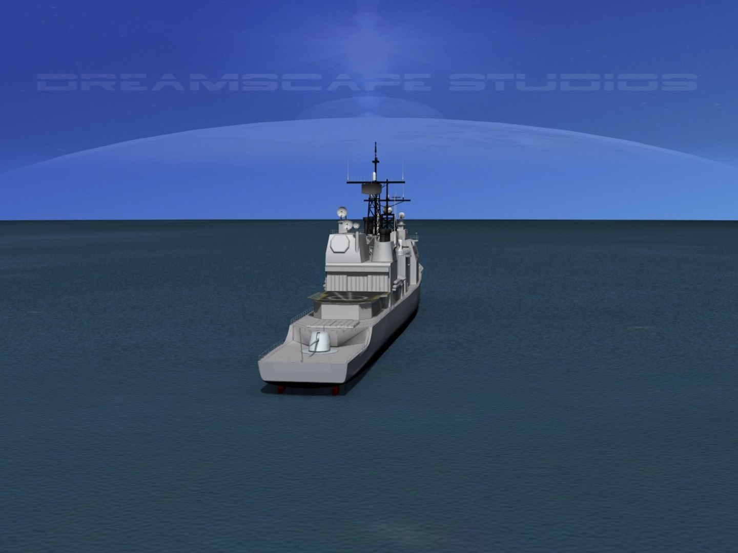 3d Model Ticonderoga Class Cruiser