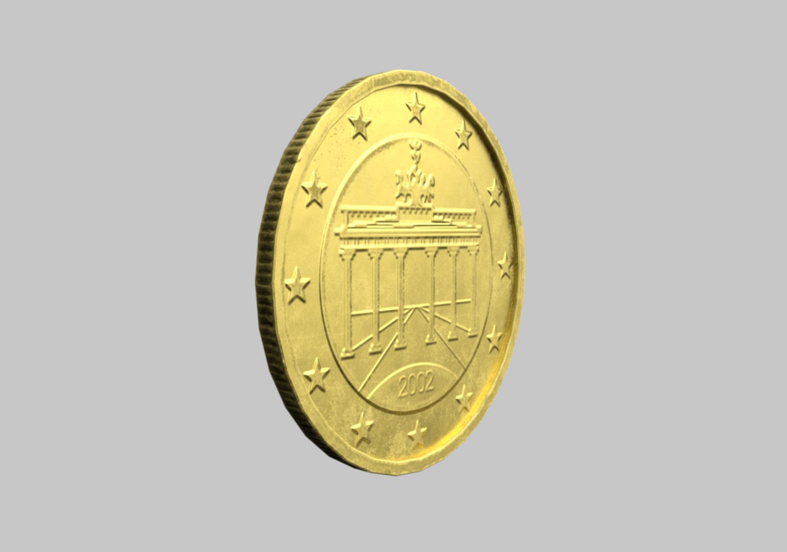 50 Cents Coin 3D Model - TurboSquid 1358223