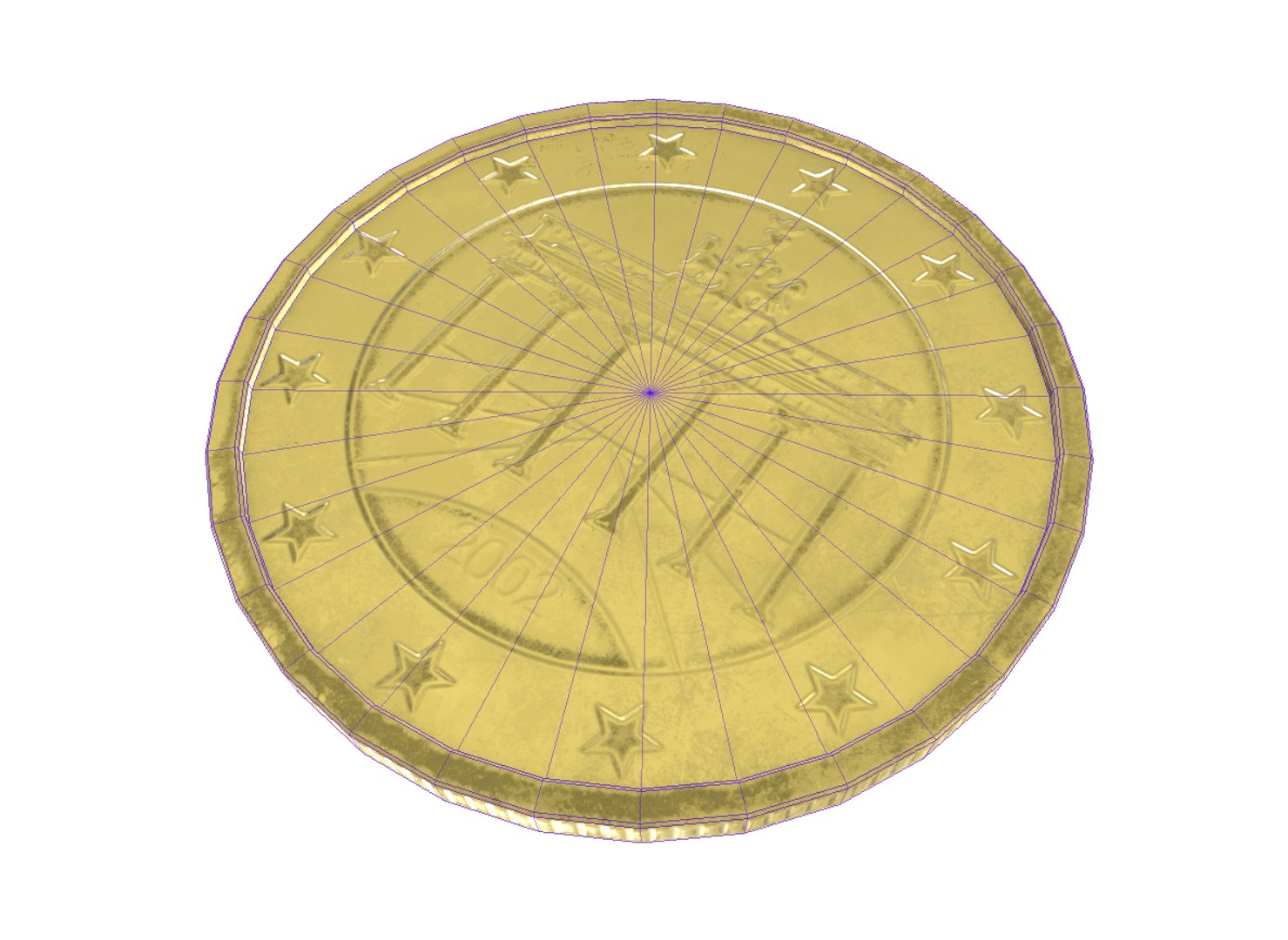 50 Cents Coin 3D Model - TurboSquid 1358223