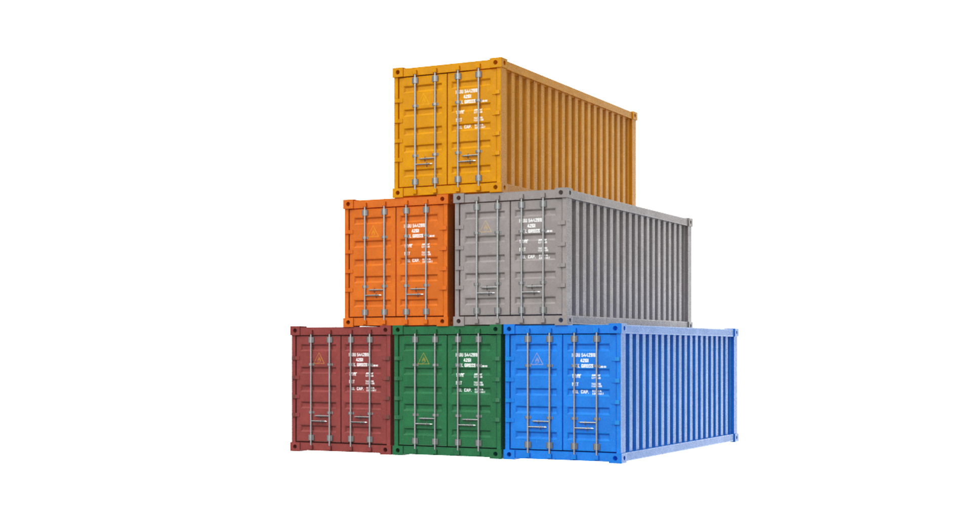 3D Shipping Containers Model - TurboSquid 1195331