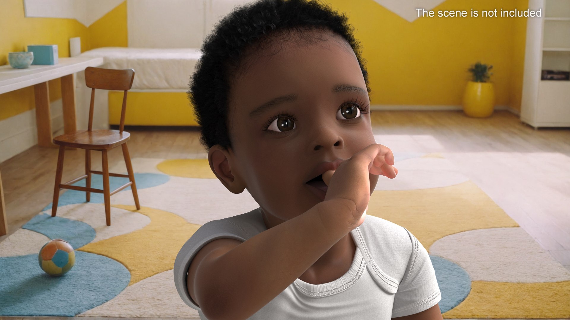 Little Boy Light Skin In Bodysuit Rigged For Cinema 4D Model ...