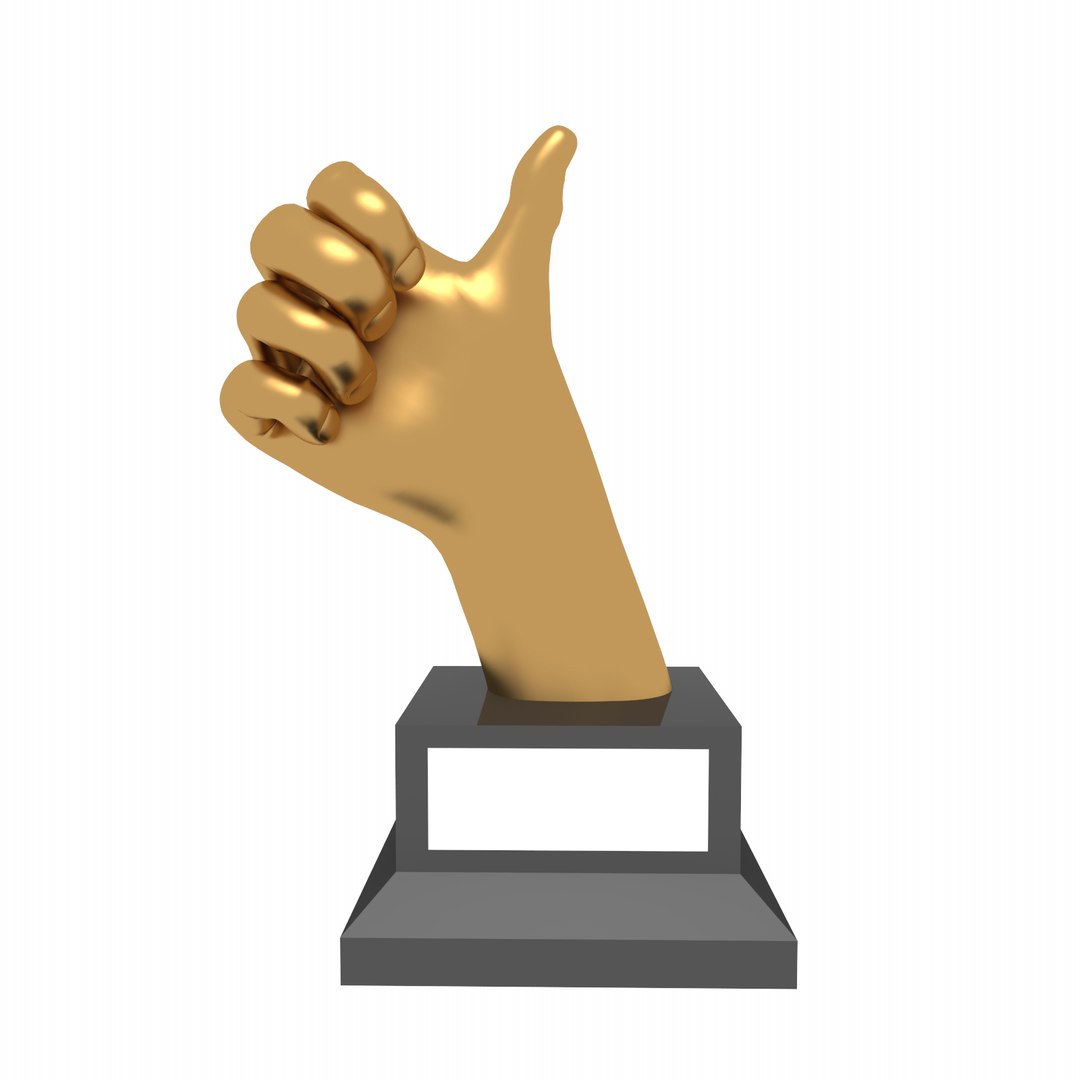 3D Trophy Award Hand Thumb - TurboSquid 1627259