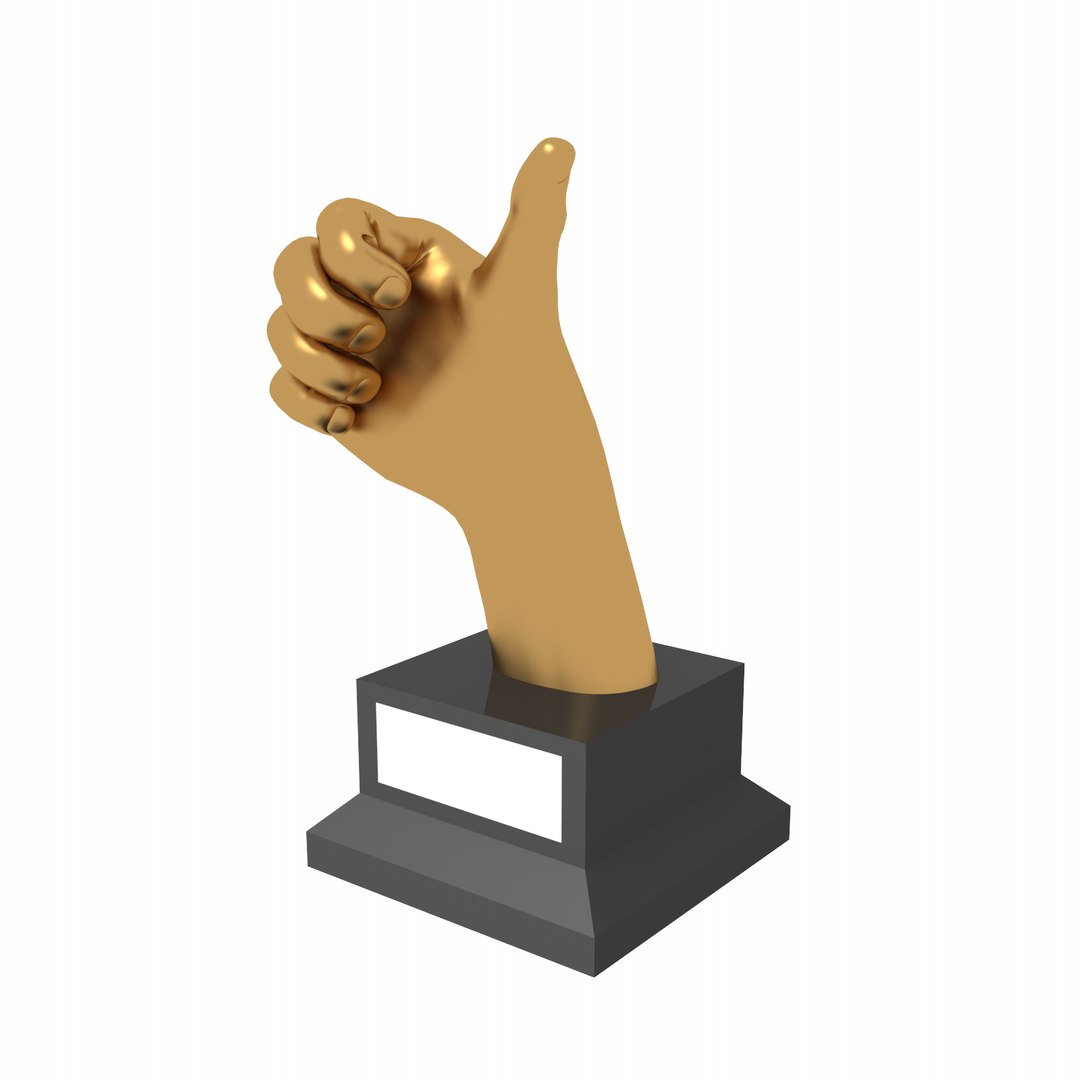 3D Trophy Award Hand Thumb - TurboSquid 1627259