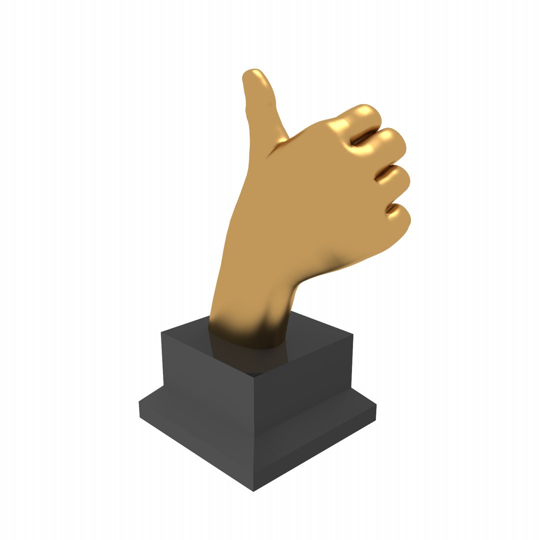 3D Trophy Award Hand Thumb - TurboSquid 1627259