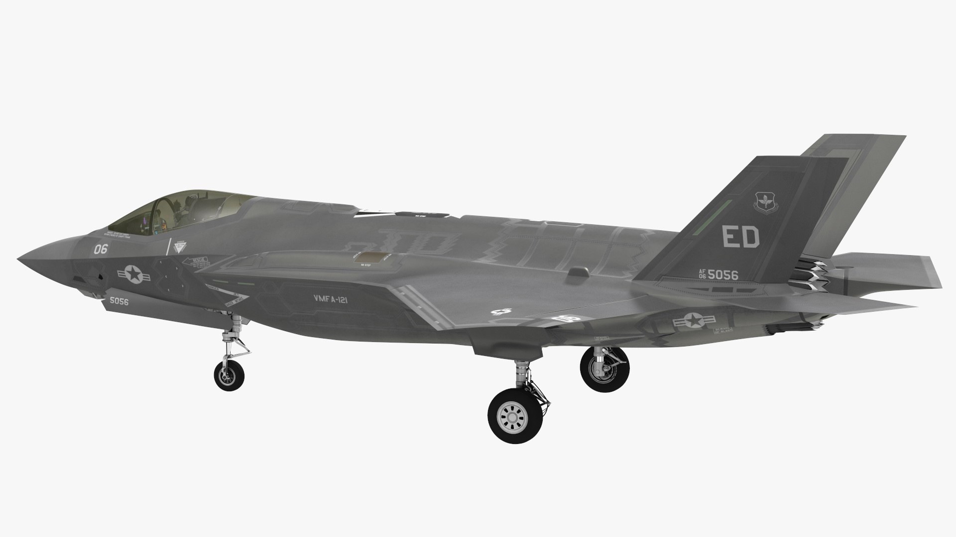 Stealth Multirole Fighter F 35 Lightning II With a Pilot Gesture Ok 3D ...