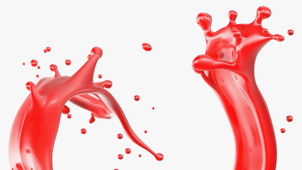 3D Red Liquid Splash Spiral model - TurboSquid 1856476