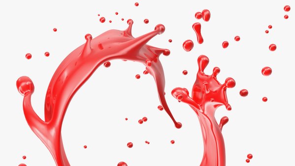 3D Red Liquid Splash Spiral model - TurboSquid 1856476