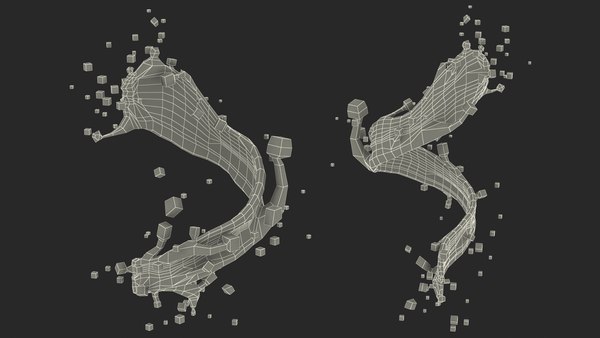 3D Red Liquid Splash Spiral model - TurboSquid 1856476