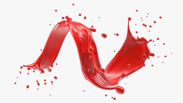 3D Red Liquid Splash Spiral model - TurboSquid 1856476