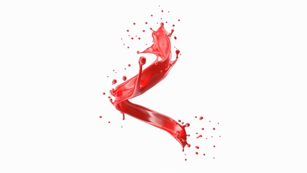 3D Red Liquid Splash Spiral model - TurboSquid 1856476