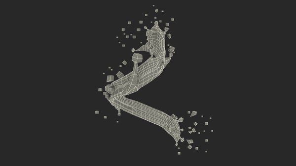 3D Red Liquid Splash Spiral model - TurboSquid 1856476