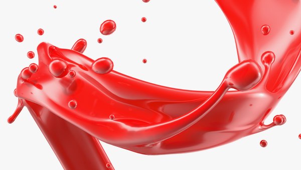 3D Red Liquid Splash Spiral model - TurboSquid 1856476