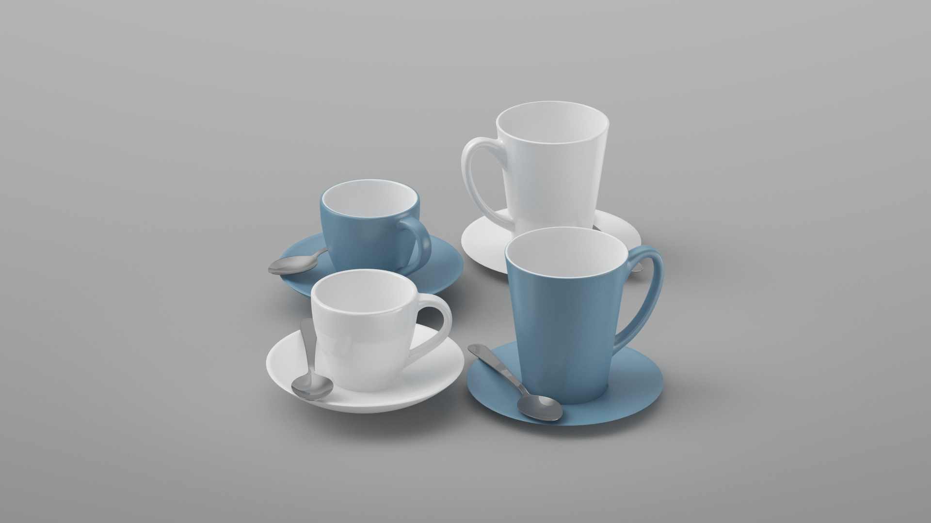 3D Mugs Set Model - TurboSquid 1844706
