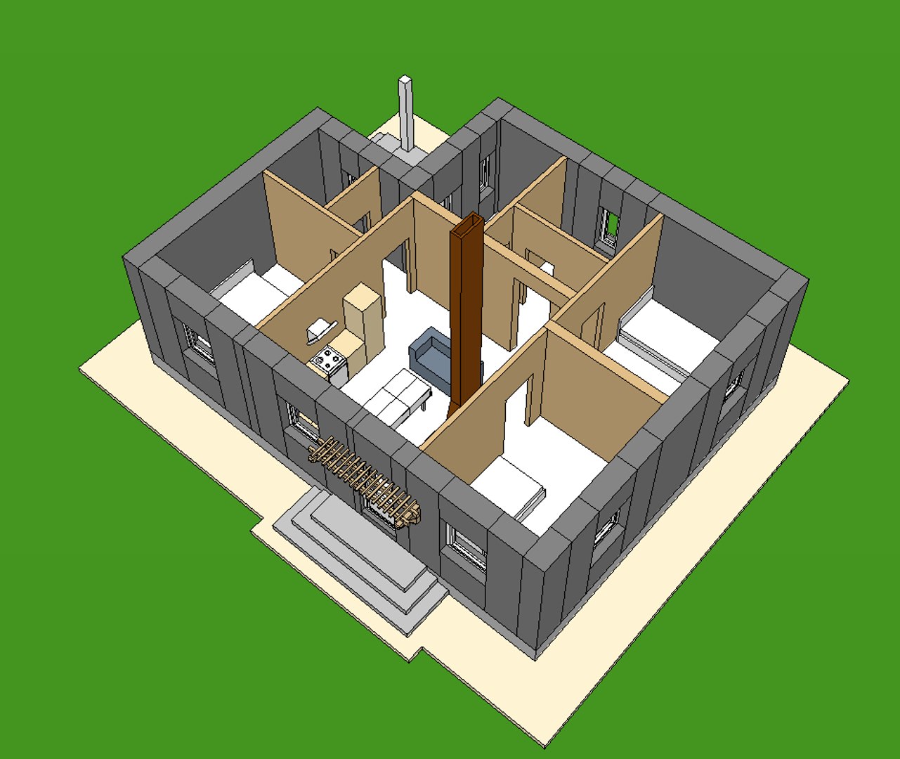 3D Detached House Model - TurboSquid 1331200