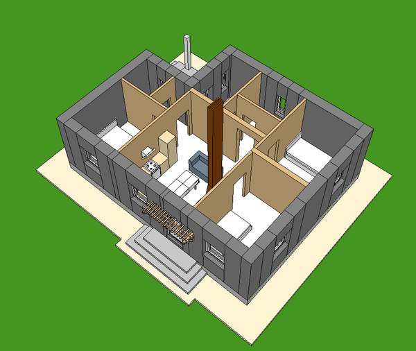 3D detached house model - TurboSquid 1331200