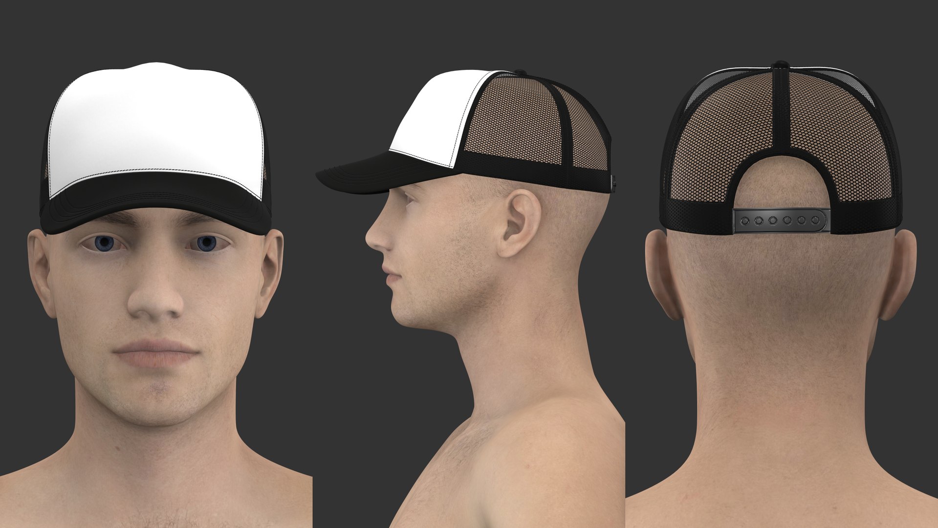 3D CASUAL CAPS PACK Genesis 8 Male Zpac Obj Fbx Highpoly Model ...