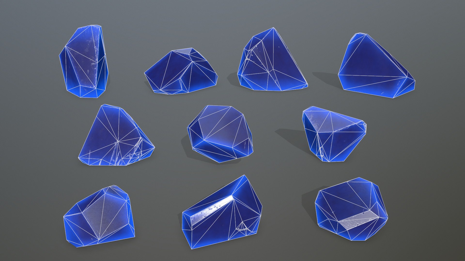 3D Crystal Set - TurboSquid 1887095