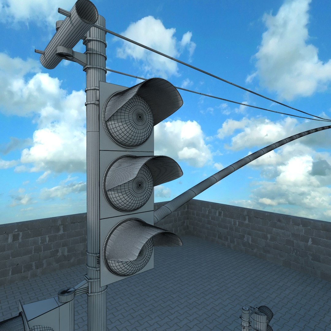 3d Realistic Traffic Lights Model