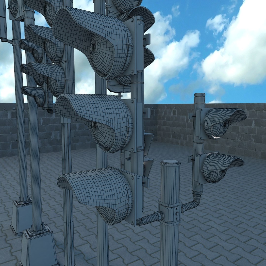 3d Realistic Traffic Lights Model