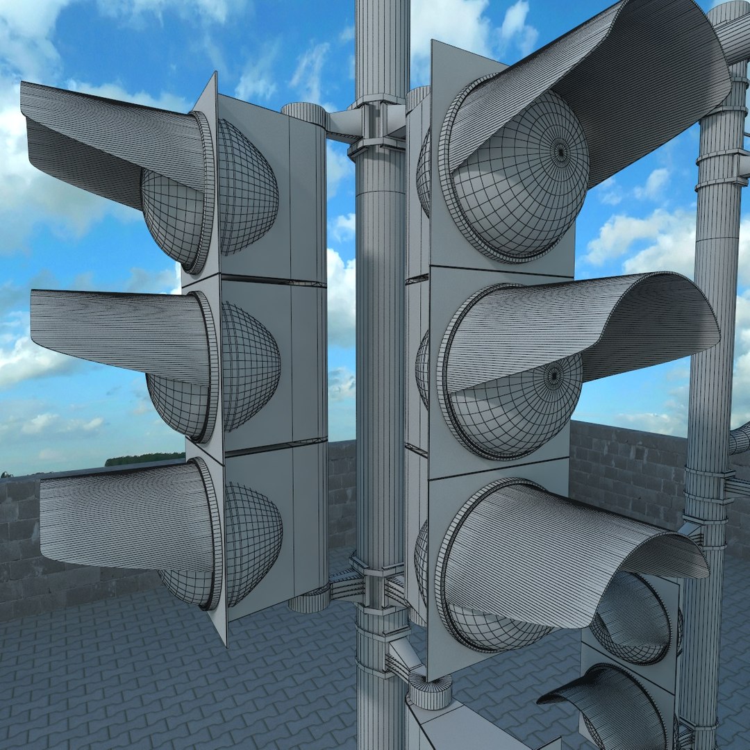 3d Realistic Traffic Lights Model