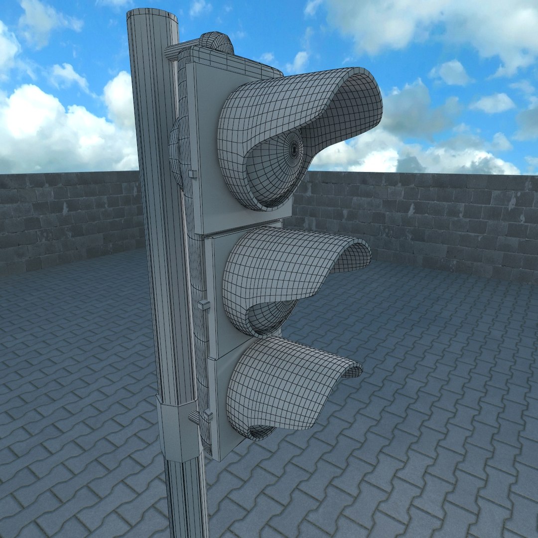 3d Realistic Traffic Lights Model