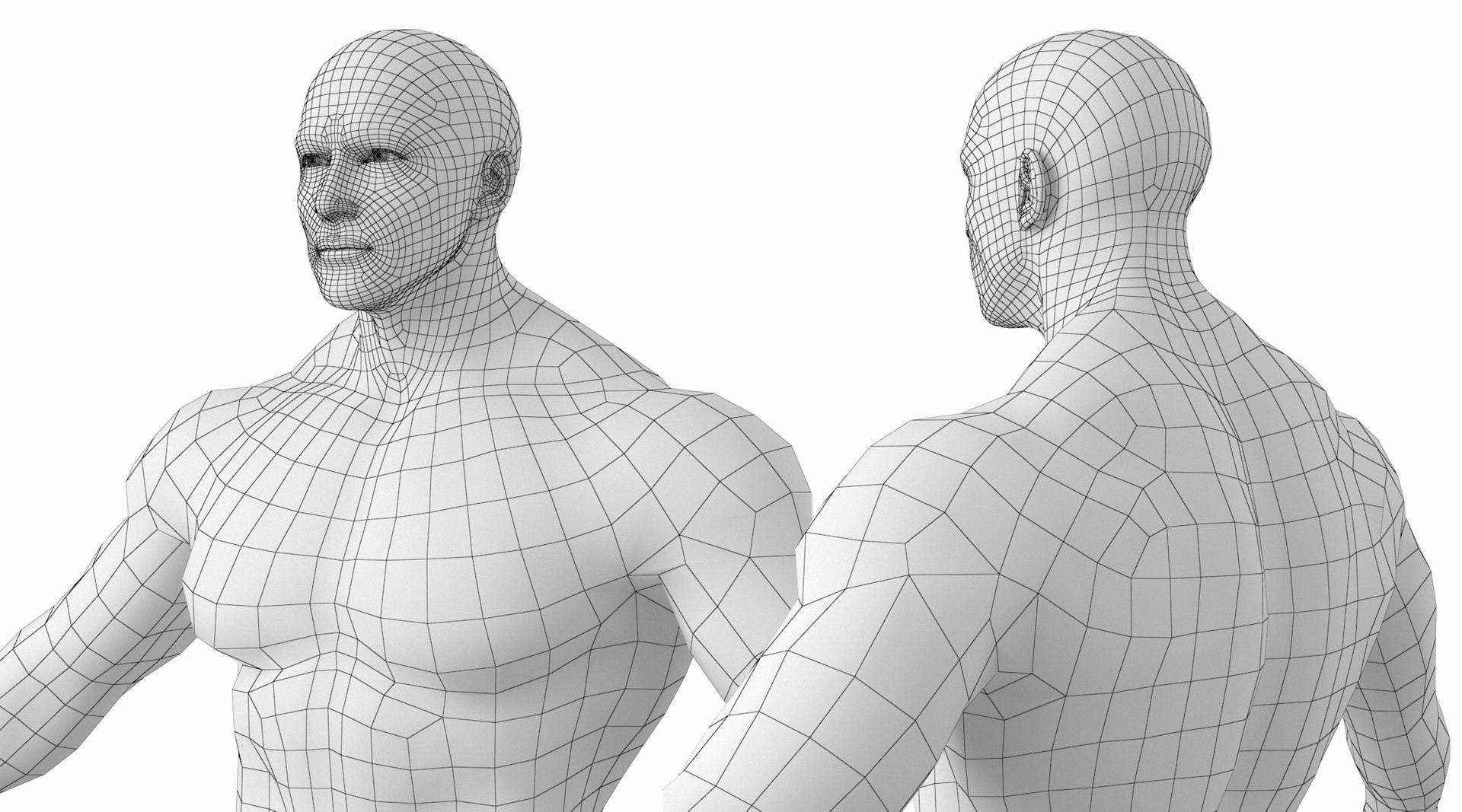 Bodybuilder Male Base Mesh In A-Pose 3D Model - TurboSquid 2160686