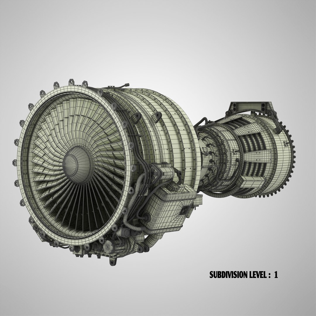 Cfm56 Turbofan Aircraft Engine 3d Model