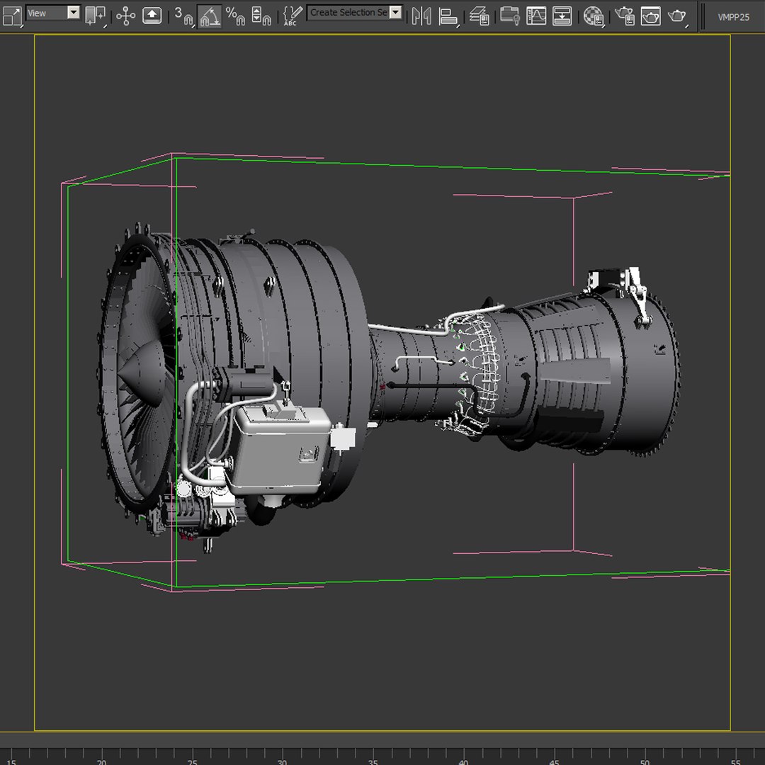 Cfm56 Turbofan Aircraft Engine 3d Model