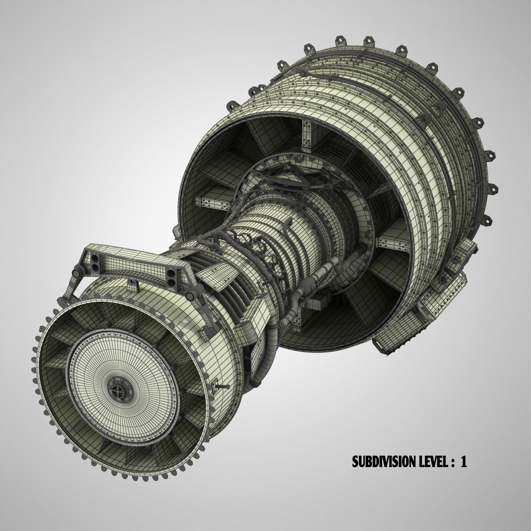 Cfm56 Turbofan Aircraft Engine 3d Model