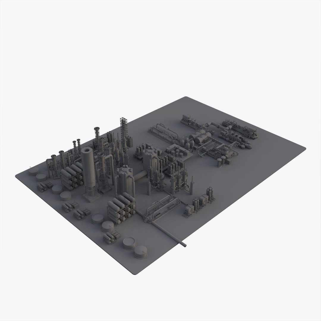 Oil And Gas Refinery 3D Model - TurboSquid 2074166