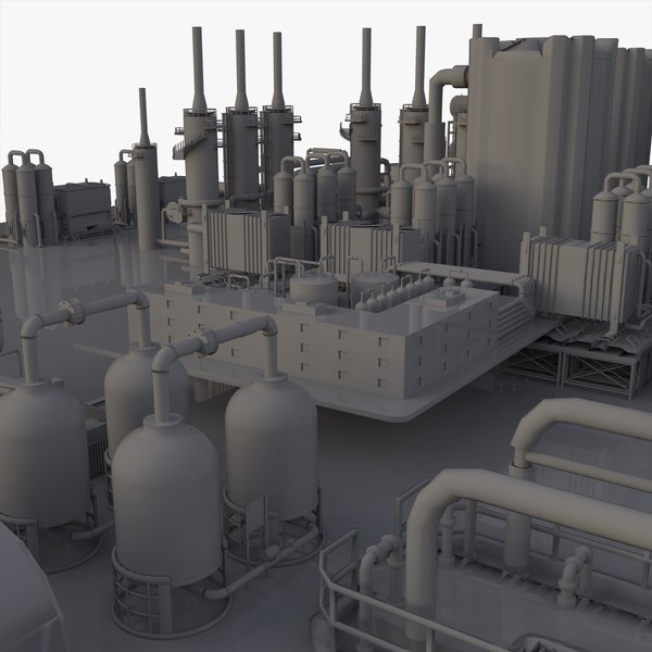 modelo 3d Oil and Gas Refinery - TurboSquid 2074166