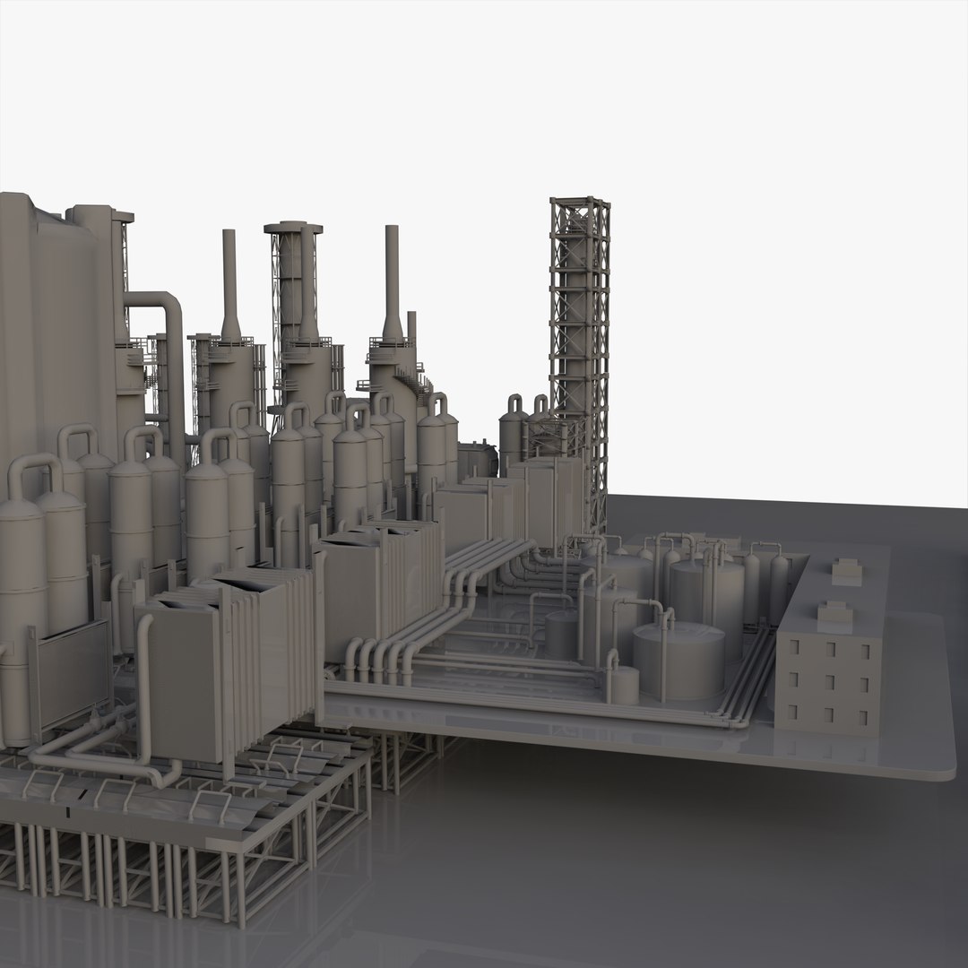 Oil And Gas Refinery 3D Model - TurboSquid 2074166