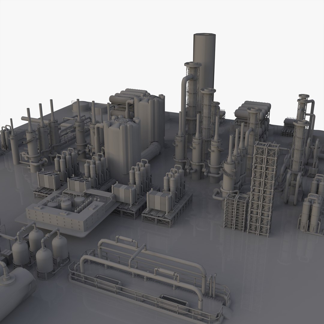 Oil And Gas Refinery 3D Model - TurboSquid 2074166