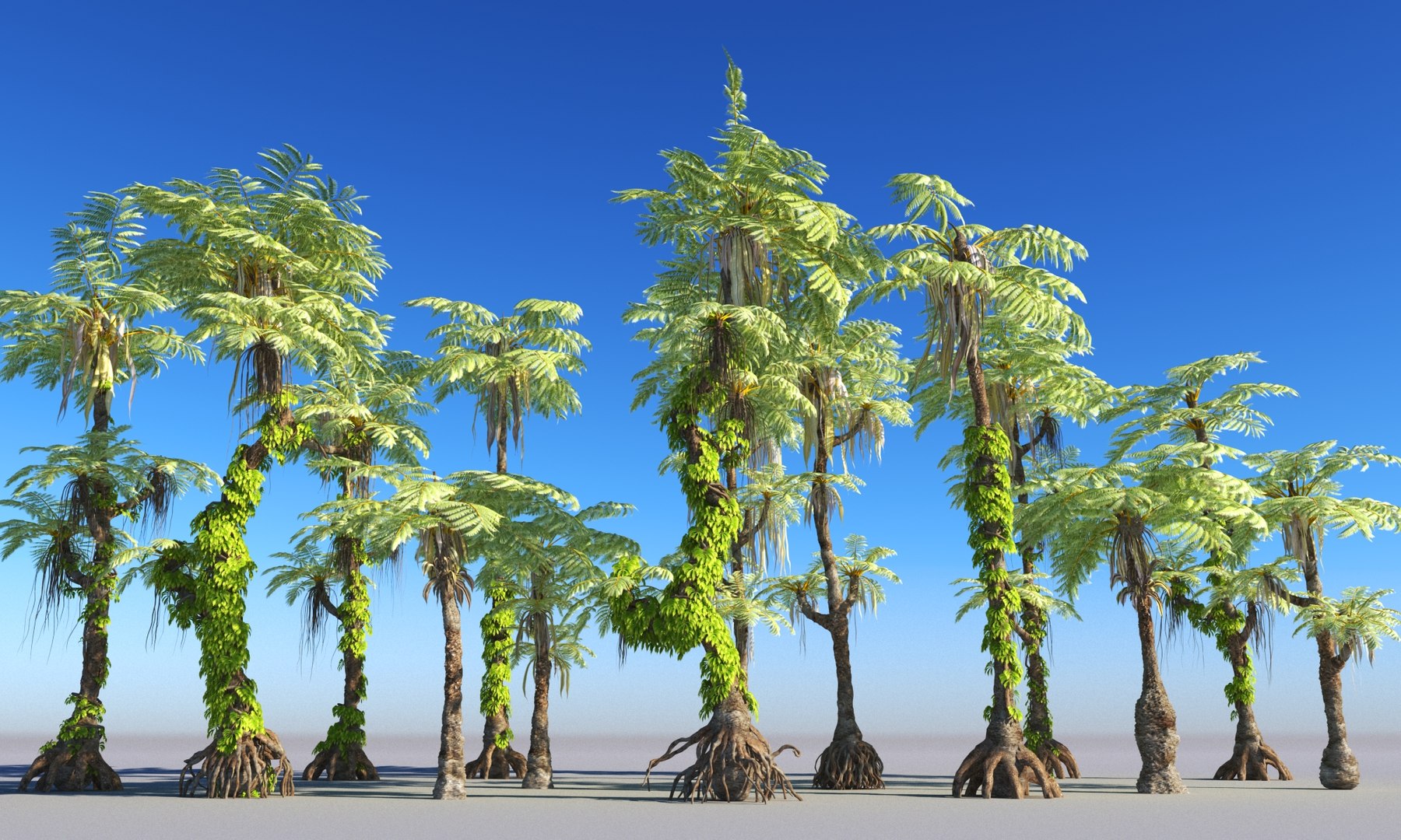 3D Prehistoric Plants Tree Model - TurboSquid 1673980