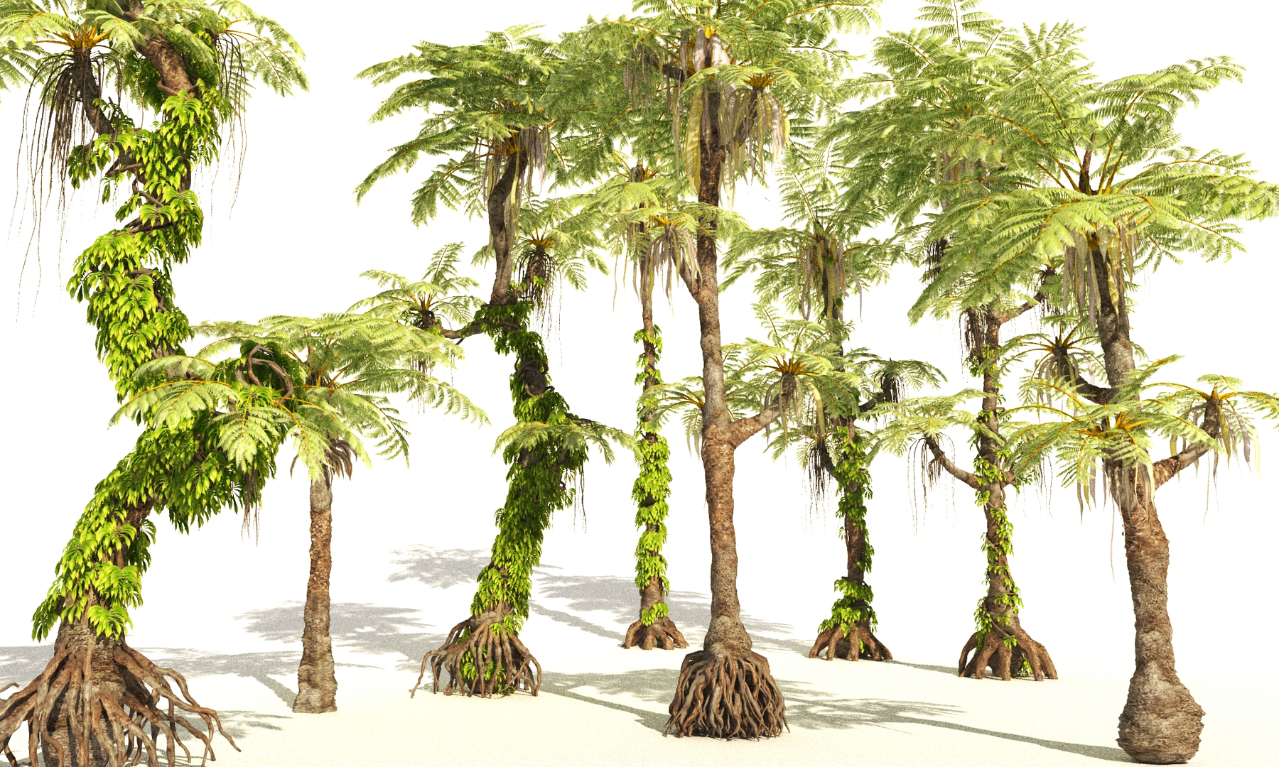 3D Prehistoric Plants Tree Model - TurboSquid 1673980
