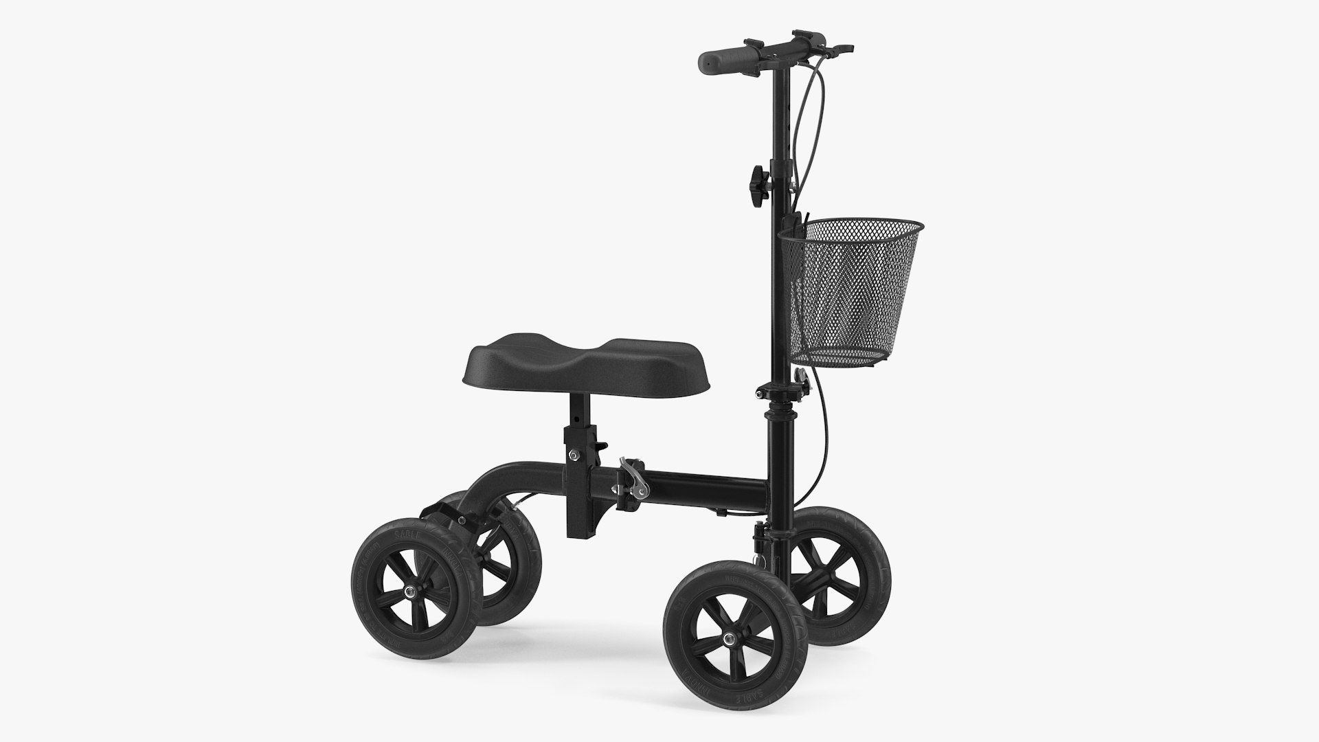 3D Knee Walker Scooter Black model - TurboSquid 2082871