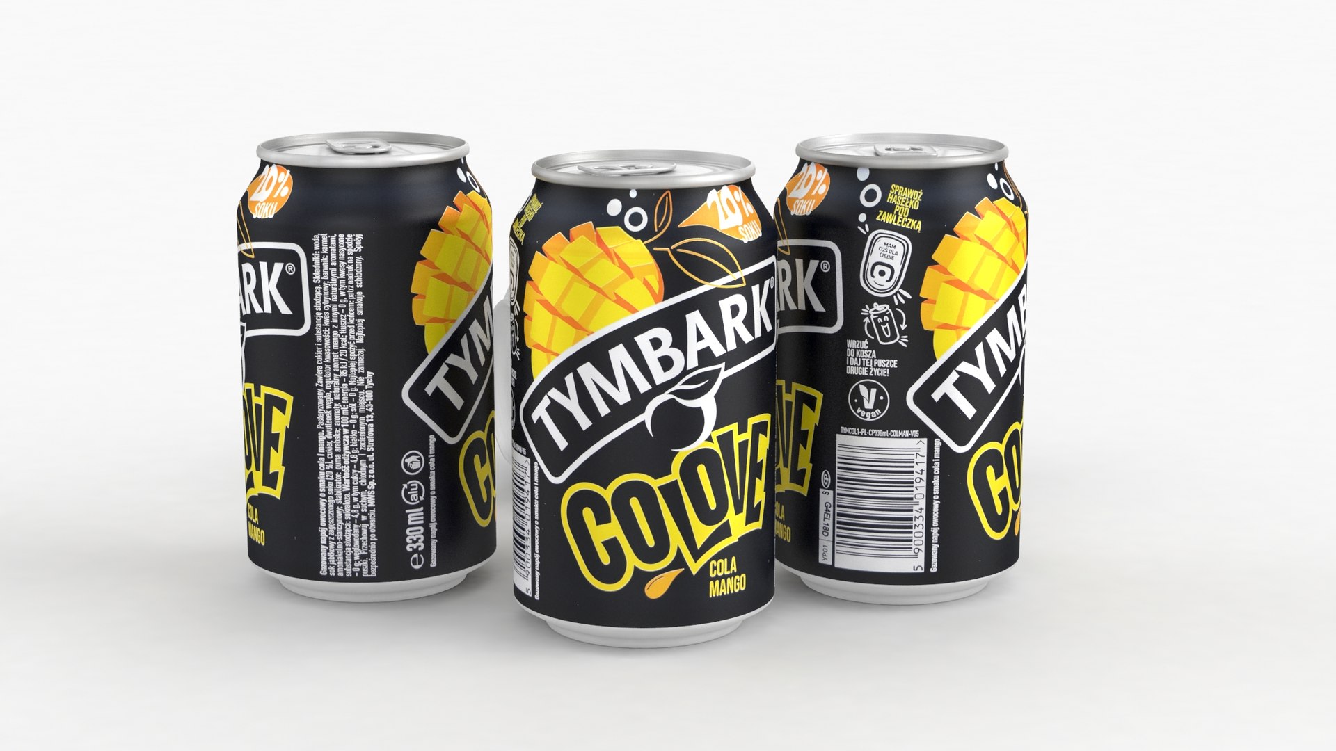 3D Beverage Can Tymbark Colove Mango 330ml 2024 Model - TurboSquid 2250344