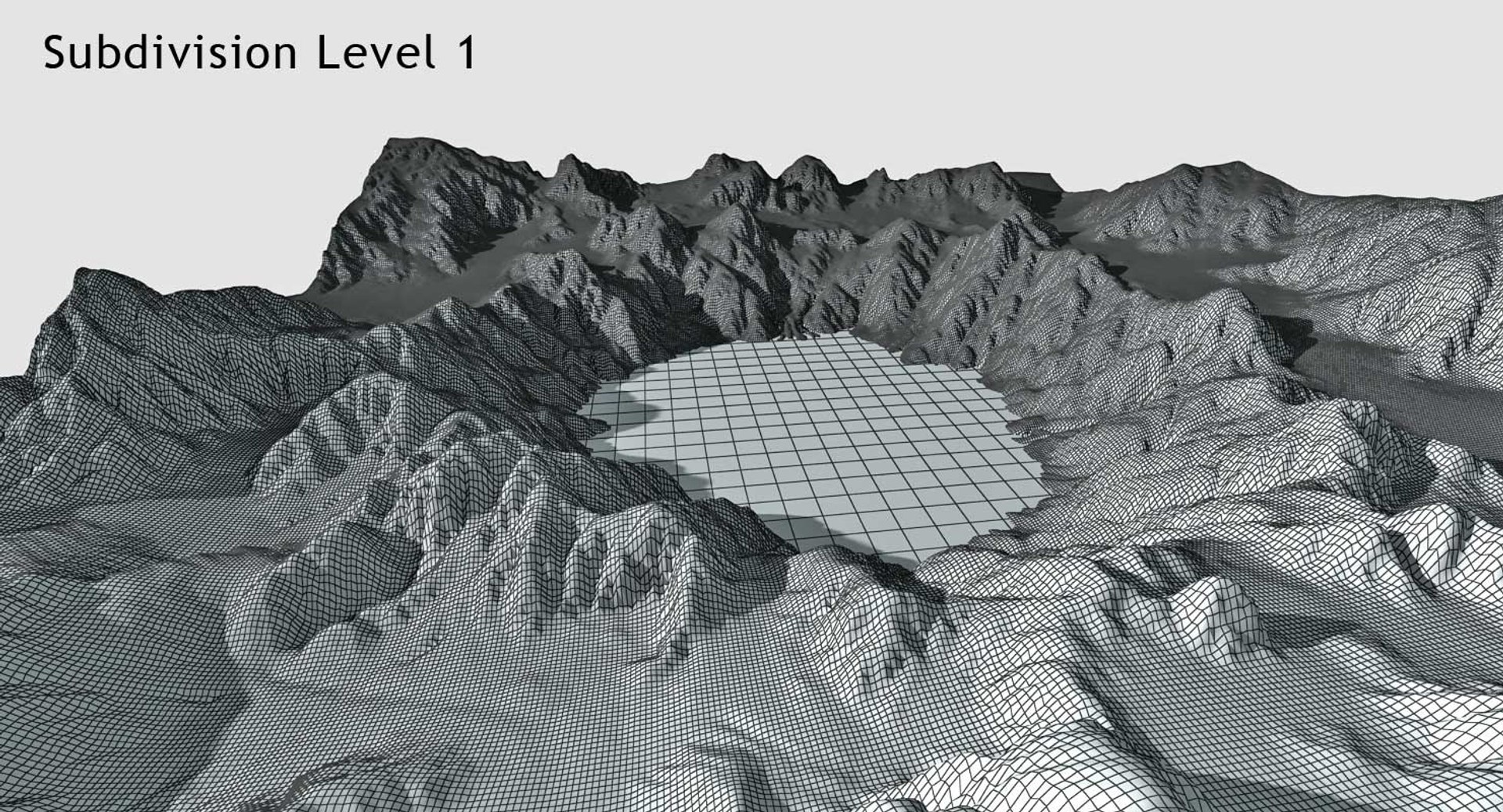 Mountain Range Lake Landscape 3d Model