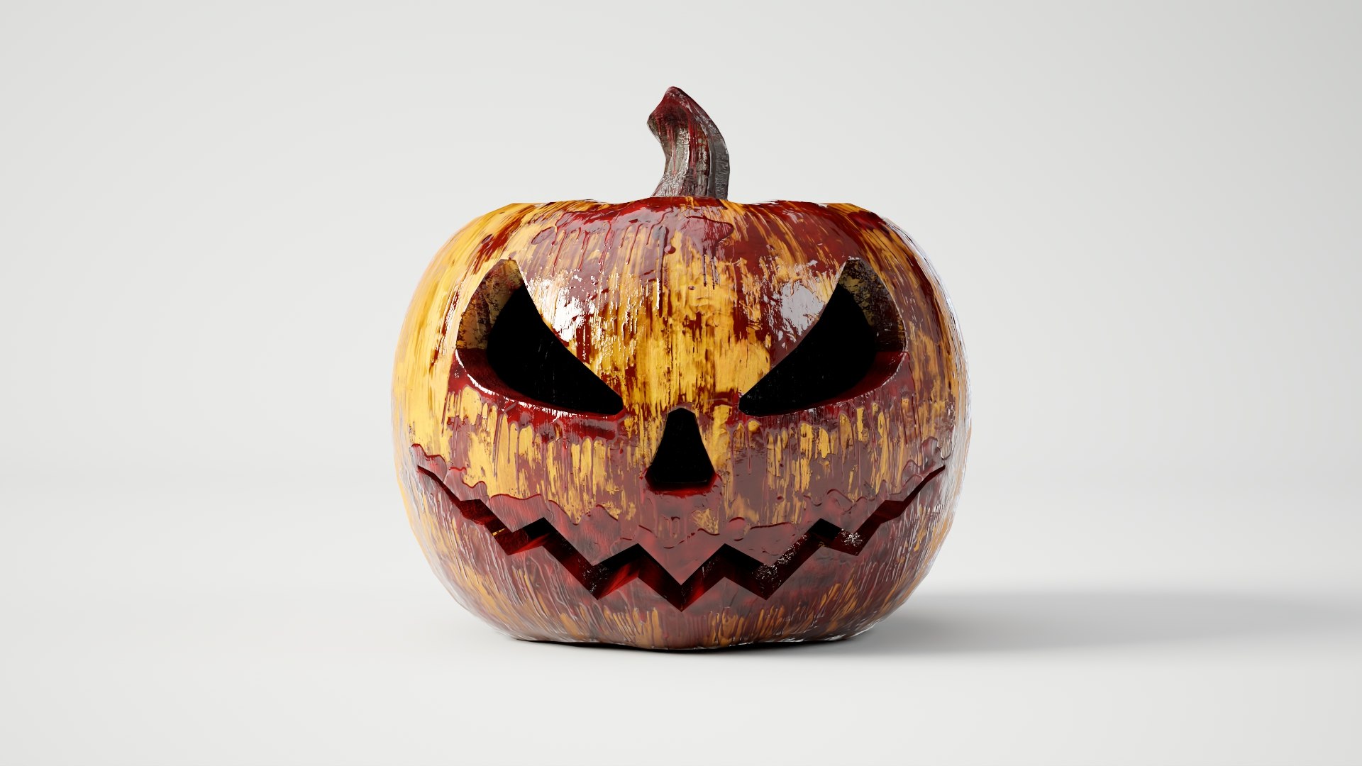 3D Rigged and animated halloween pumpkin with 5 different PBR skins ...