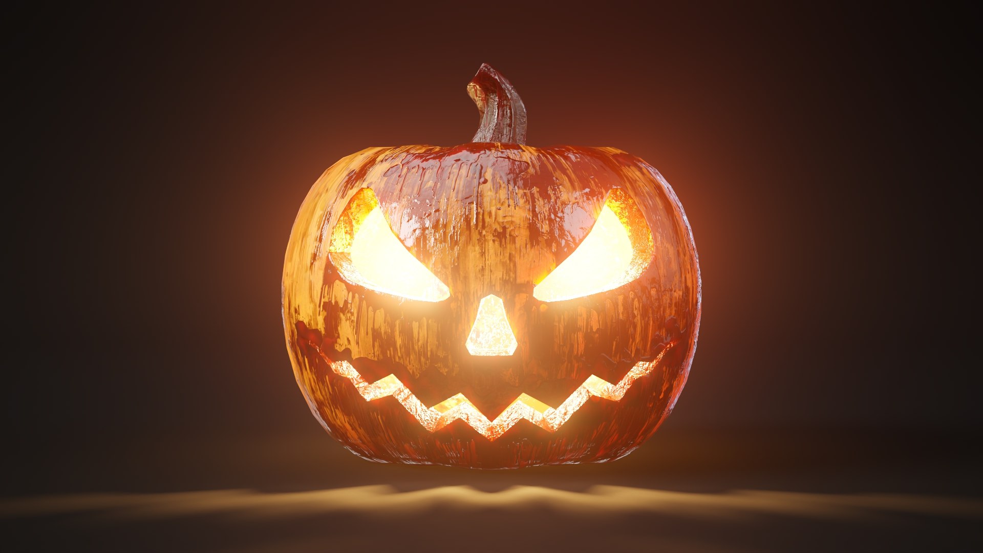 3D Rigged and animated halloween pumpkin with 5 different PBR skins ...