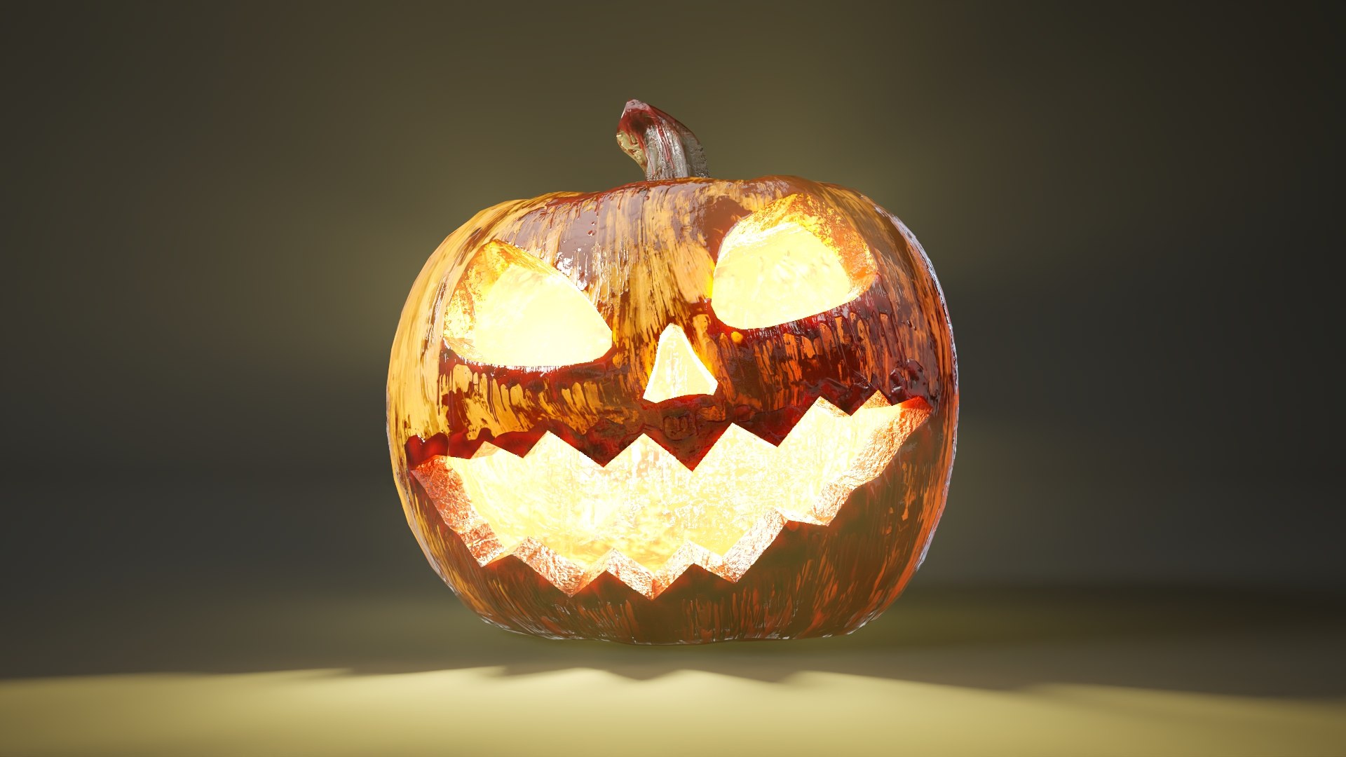 3D Rigged and animated halloween pumpkin with 5 different PBR skins ...