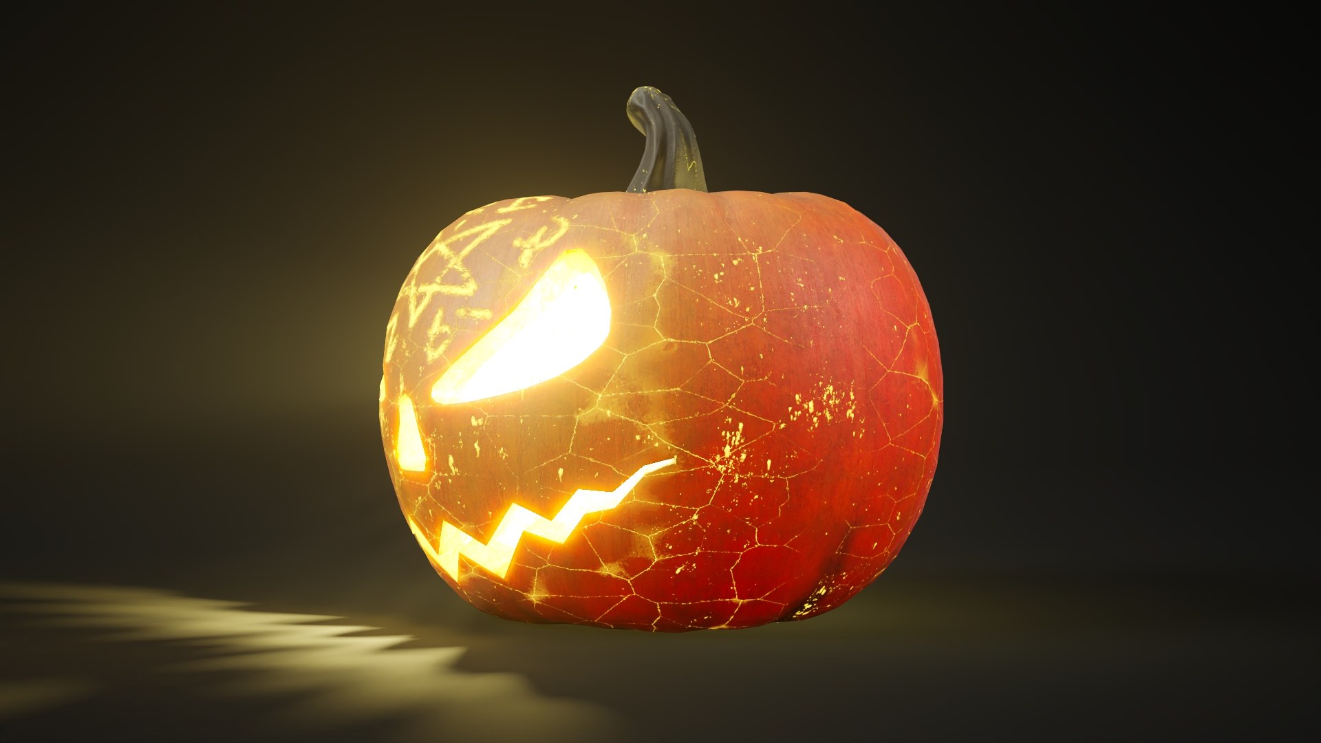 3D Rigged and animated halloween pumpkin with 5 different PBR skins ...
