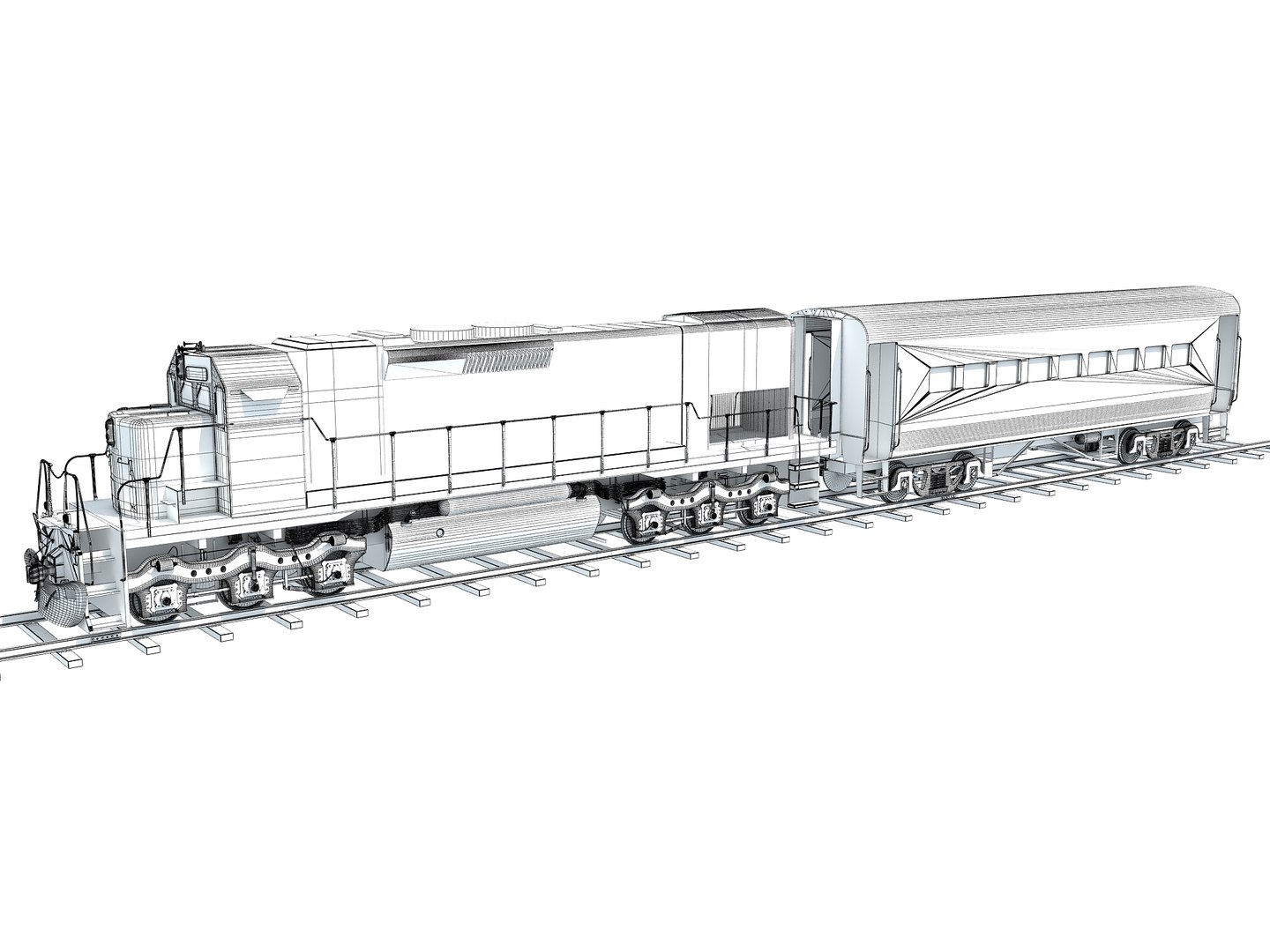 3ds Max Train Wagon