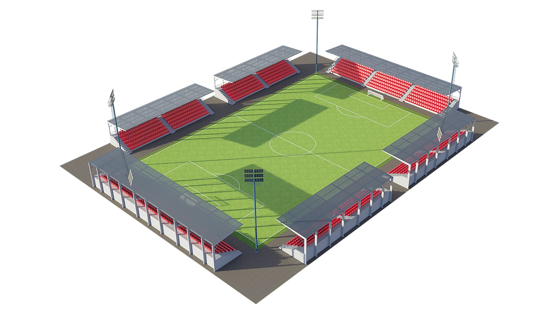 3D Soccer Football Field model - TurboSquid 1802573